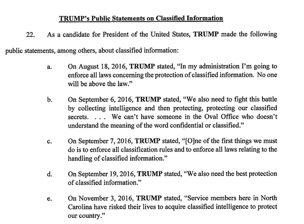 The Trump indictment.